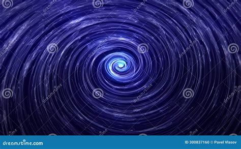 Abstract Animation Of A Glowing Blue Vortex Spinning Around A Bright