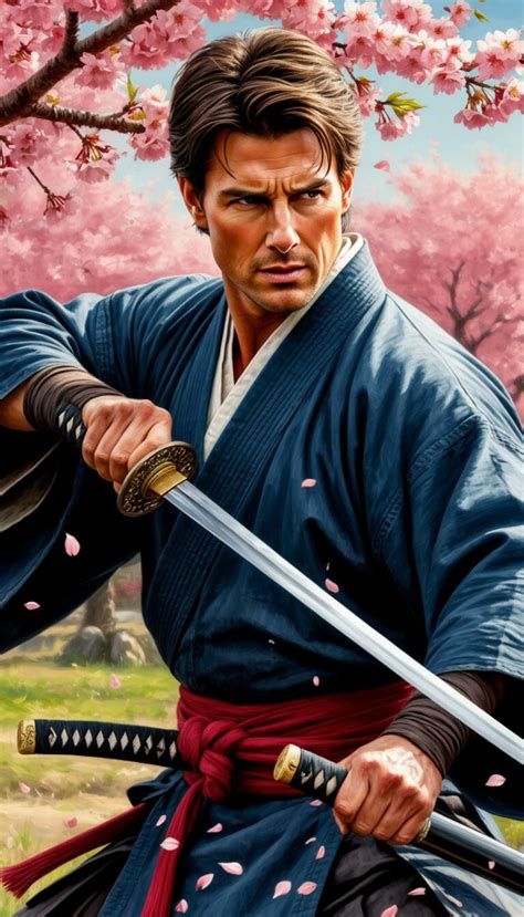 Art Handsome Young Tom Cruise In The Movie Samurai Samurai