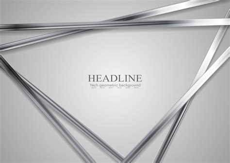 Premium Vector Abstract Technology Metallic Triangles Vector Background