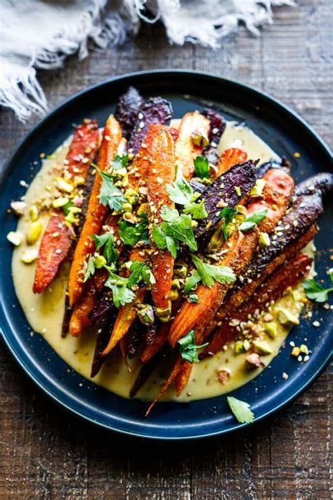 Cumin Roasted Carrots In The Oven With Tahini Sauce