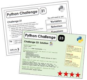 Python Challenges For KS3 4