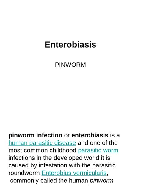 Enterobiasis Pdf