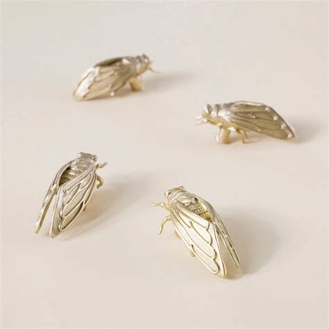 Solid Brass Cicada Knobs And Pulls Drawer Knobscabinet Pullswardrobe Pulldoor Handle