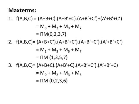 Sop Pos Minterm And Maxterm Pptx Technology And Computing