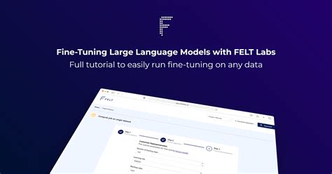 Fine Tuning Large Language Models With Felt Labs — Full Guide By