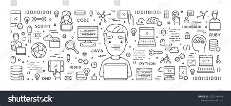 Python Training Concept Over Royalty Free Licensable Stock Vectors Vector Art Shutterstock