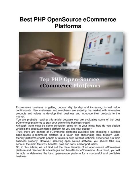 ppt best php opensource ecommerce platforms powerpoint presentation