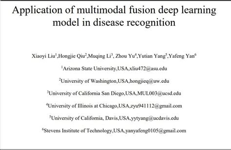 how multi modal fusion deep learning improves disease recognition venugopal adep posted on the