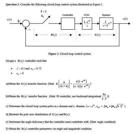 solved question 3 consider the following closed loop