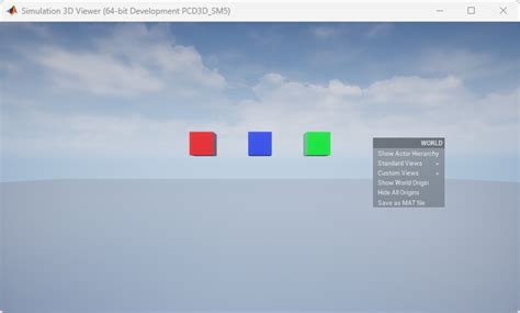 Interact With 3d Simulation Environment Matlab And Simulink