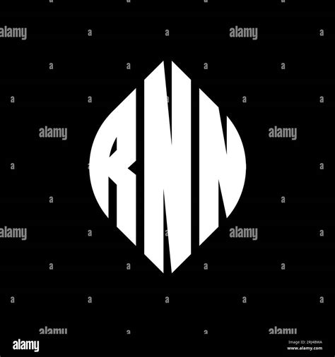 Rnn Circle Letter Logo Design With Circle And Ellipse Shape Rnn