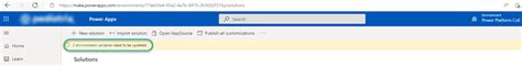 CoE Starter Kit QUESTION How Update Environment Variables Issue Microsoft Coe
