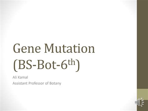 SOLUTION Mutation Its Types And Effects Studypool