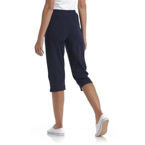 Basic Editions Womens Knit Capri Leggings