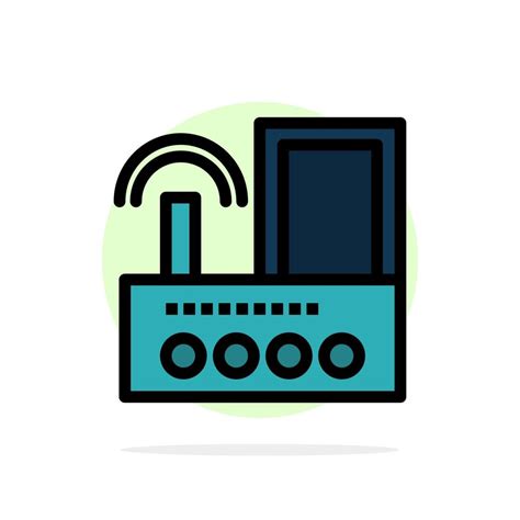 Router Device Signal Wifi Radio Abstract Circle Background Flat Color Icon 14648085 Vector Art