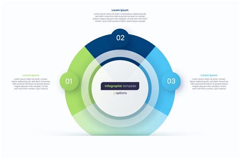 Gradient Three Option Cycle Infographic Royalty Free Vector