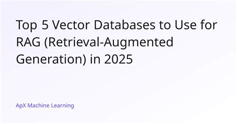 Top 5 Vector Databases To Use For Rag Retrieval Augmented Generation In 2025