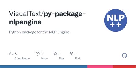Github Visualtext Py Package Nlpengine Python Package For The Nlp Engine