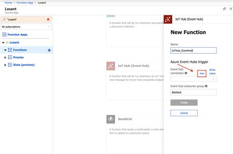 how to send device telemetry data from azure iot hub to losant