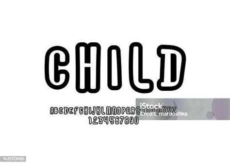 장난기 넘치는 글꼴 어린이 알파벳 문자와 숫자 벡터 일러스트 레이 션 10eps 0명에 대한 스톡 벡터 아트 및 기타 이미지 0명 검은색 공휴일 Istock