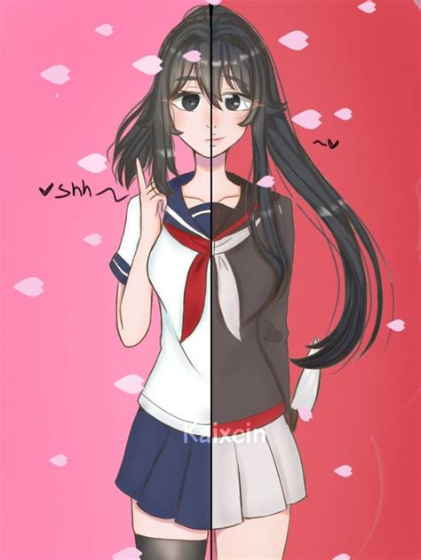 Ayano Aishi And Ryoba Aishi Yandere Simulator Fanart Yandere