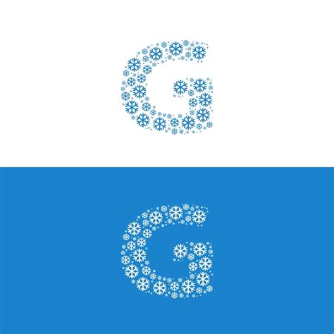 premium vector snow cold letter g logo