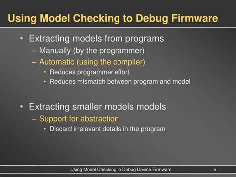 ppt using model checking to debug device firmware powerpoint