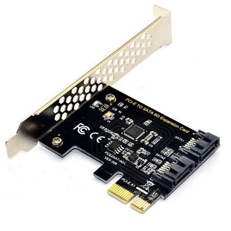 PCI Express SATA 3 Controller Card, 2 Port PCIe SATA III 6GB/s Internal ...