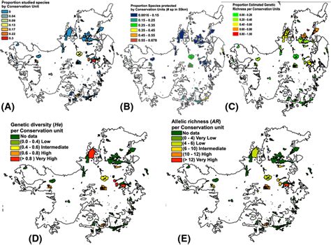 Spatial Representation Of Species And Genetic Variability Per