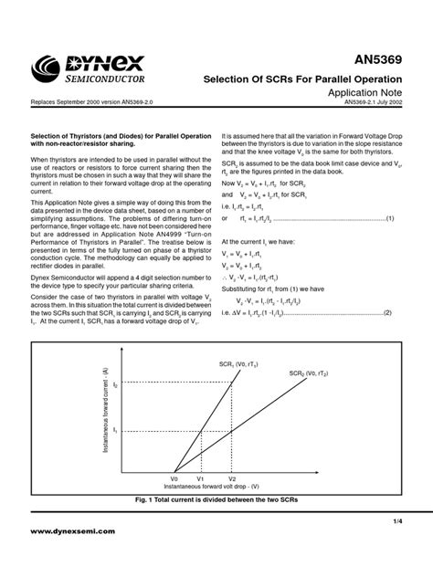 Selection Of Scrs For Parallel Operation An5369 Pdf Electrical