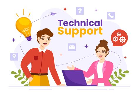 Technical Support System Vector Illustration With Software Development