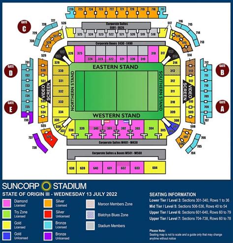 SOO III Map 2022 Suncorp Stadium Brisbane The Rugby League Experience