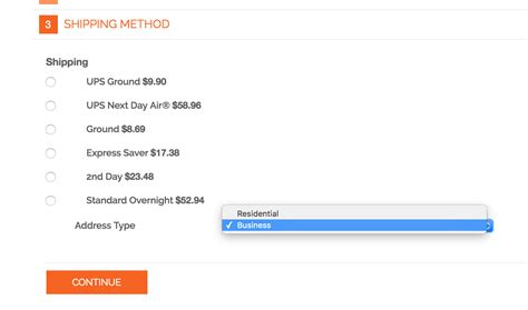 how to configure address type selector shipperhq docs