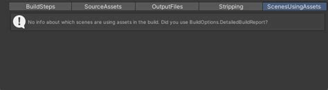 【unity】build Report Inspectorをビルド結果を確認する Garnet Log