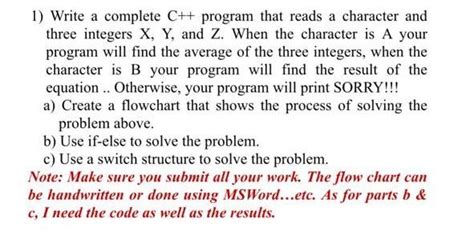 Solved Write A Complete C Program That Reads A Chegg Com