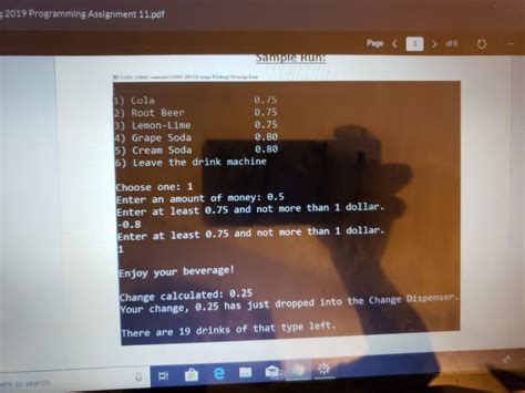 Solved C Write A Program That Simulates A Soft Drink