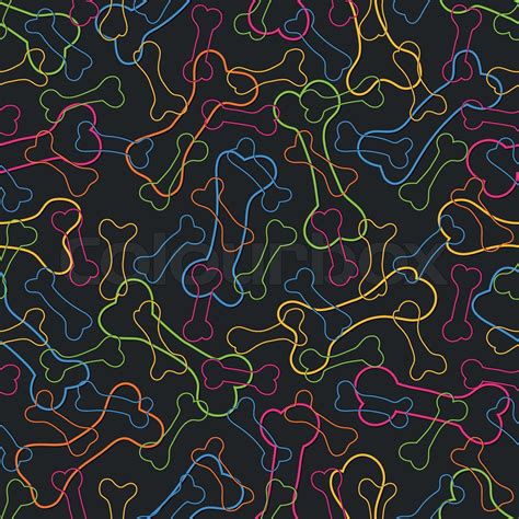 Seamless Bone Texture Vector Pattern Background Stock Vector Colourbox