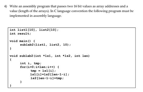 Solved Write An Assembly Program That Passes Two Bit Chegg
