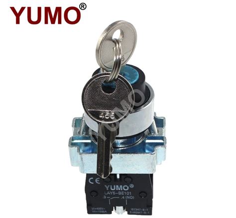 Push Button Switch 2 Position Knob With Key Stay Put Push Button And Indicator