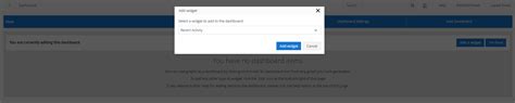 adding widgets alerts and notifications