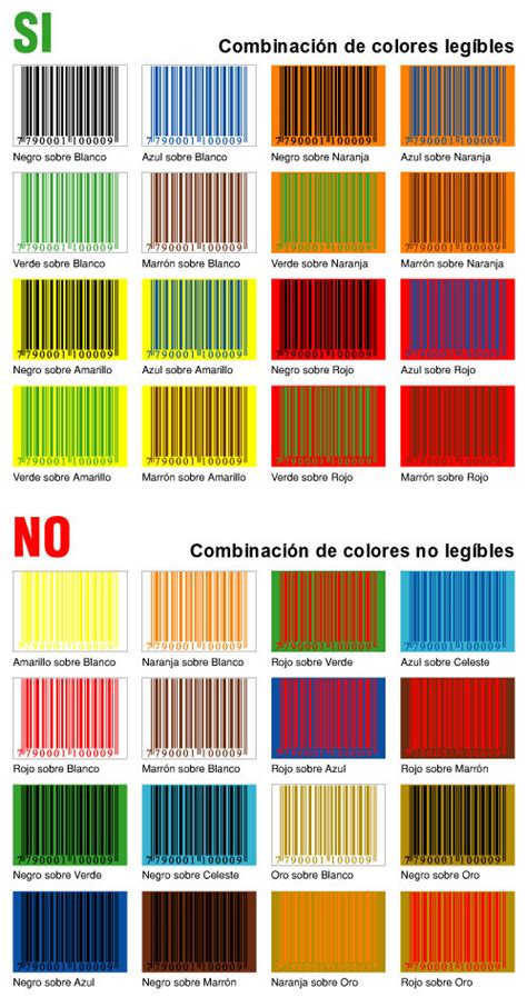 Combinación De Colores Para Códigos De Barras Servicio De Impresora