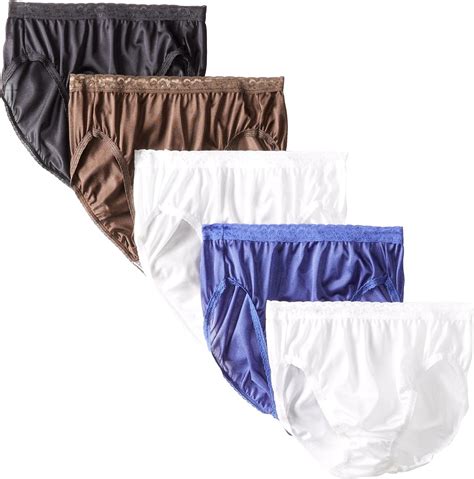 Hanes Womens Elegance Nylon Hi Cut Panties 5 Pack 5 Uk
