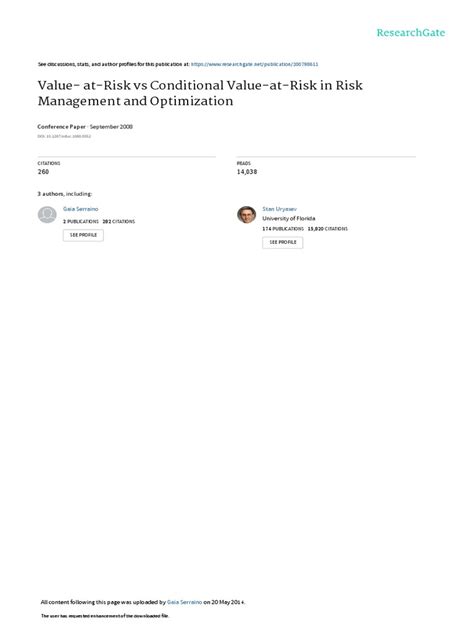 value at risk vs conditional value at risk in risk management and