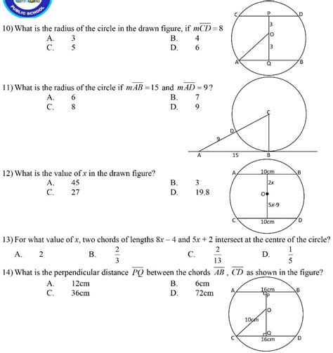 SOLVED Public School What Is The Radius Of The Circle In The Drawn Figure If MCD DJ