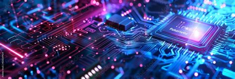 An Advanced Gpu Ram Microchip Or Cpu On A Powerful Computer Board For Artificial Intelligence