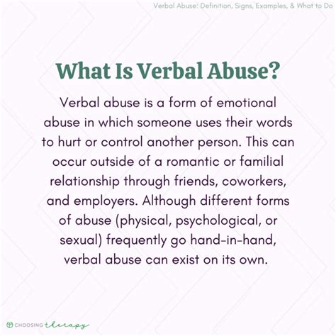 What Is Verbal Abuse Important Signs And What To Do