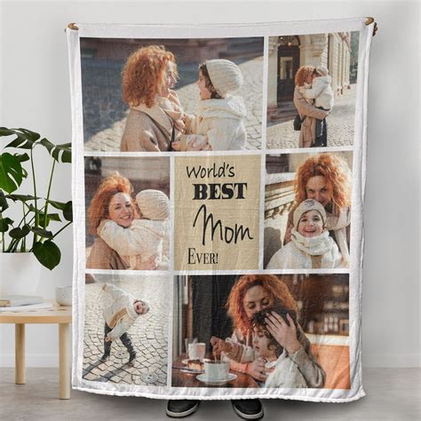 Custom Photo Mom Blanket Worlds Best Mom Ever Luvint