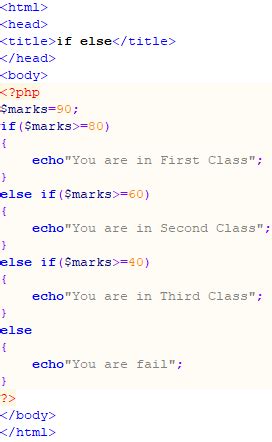 PHP If Else EasyExamNotes Com
