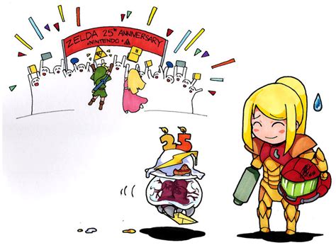 Link Princess Zelda Samus Aran And Metroid The Legend Of Zelda And