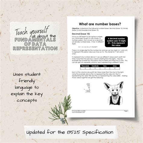 Fundamentals Of Data Representation Aqa Gcse Computer Science Workbook